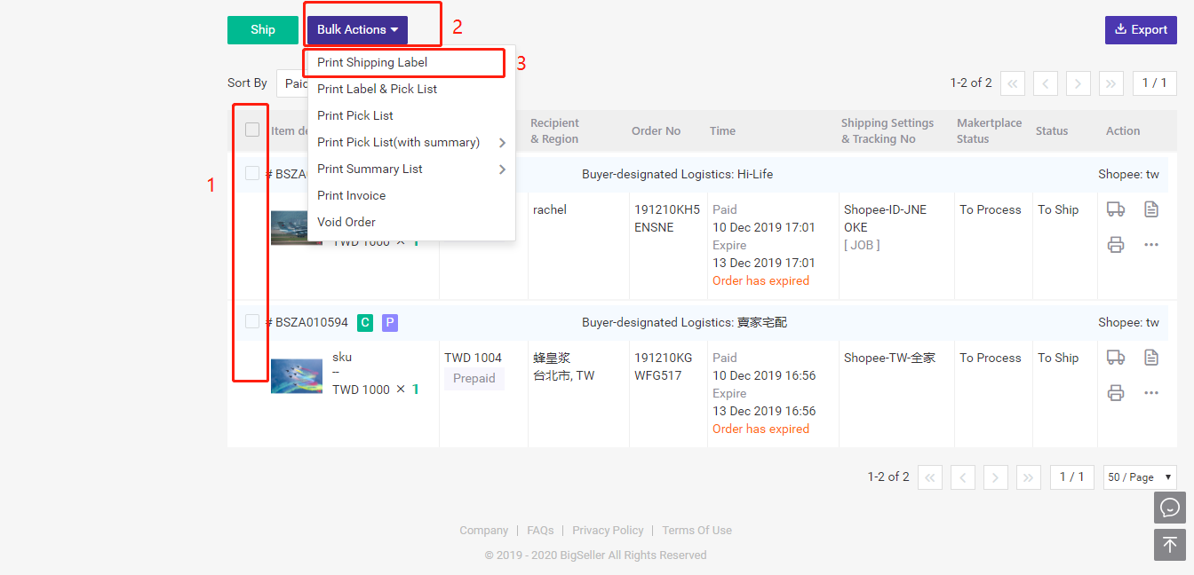 Step 3 When Print Successfully Go Back To The Order Page And Click On Mark As Printed 